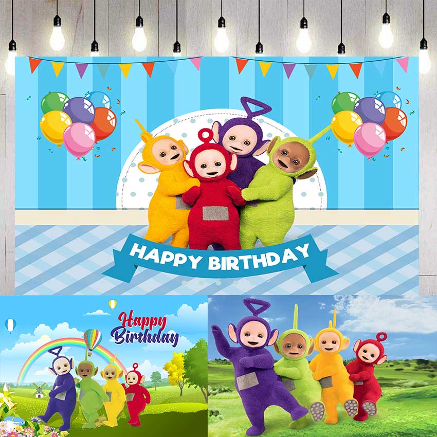 Teletubbies Cute Birthday Backdrop For Photography Baby Shower Kids ...