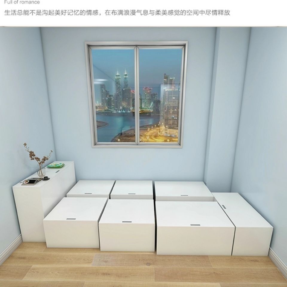 Tatami High Box Storage Bed Multi-Functional Small Apartment with ...