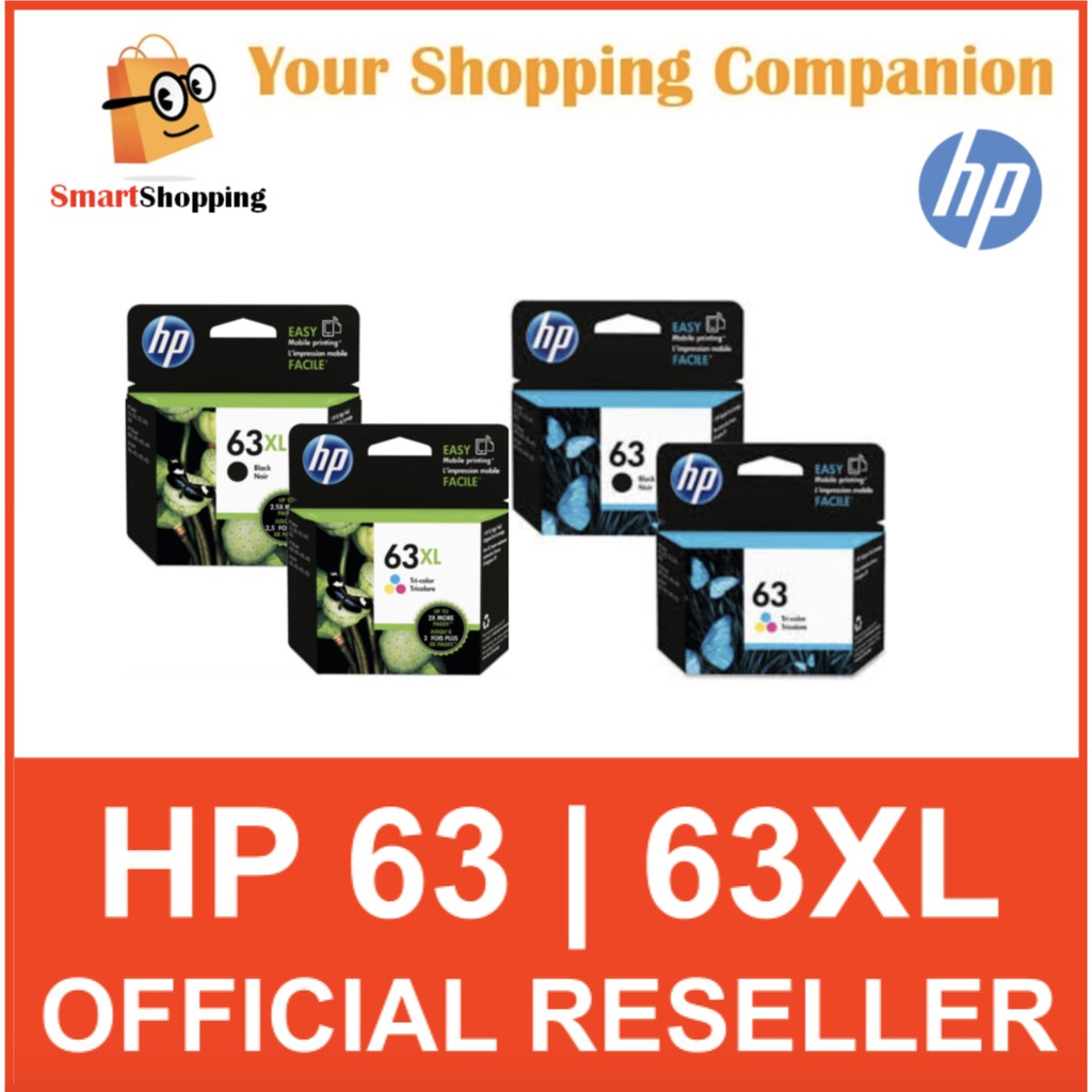 (Original) HP Original Ink 63 | 63XL Black 63 Tri-Color Genuine ...