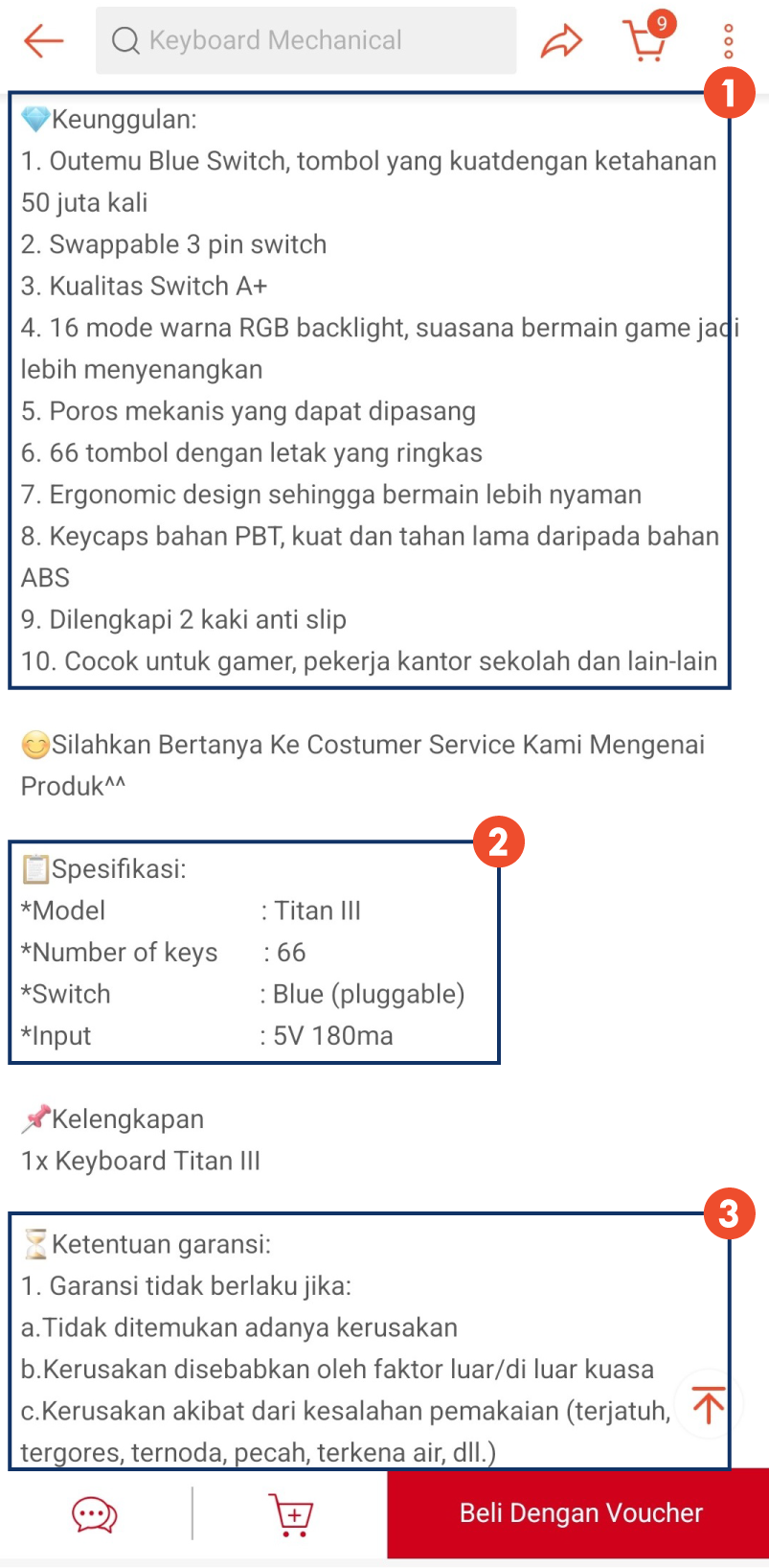 Panduan Daftar Produk Shopee Mall: Deskripsi Informatif, Atribut ...