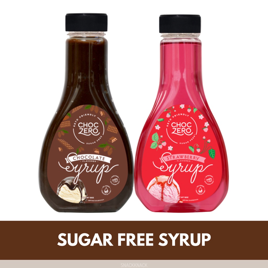 Choc Zero chocolate & stawberry syrup, keto, sugar free (340g) | Shopee ...