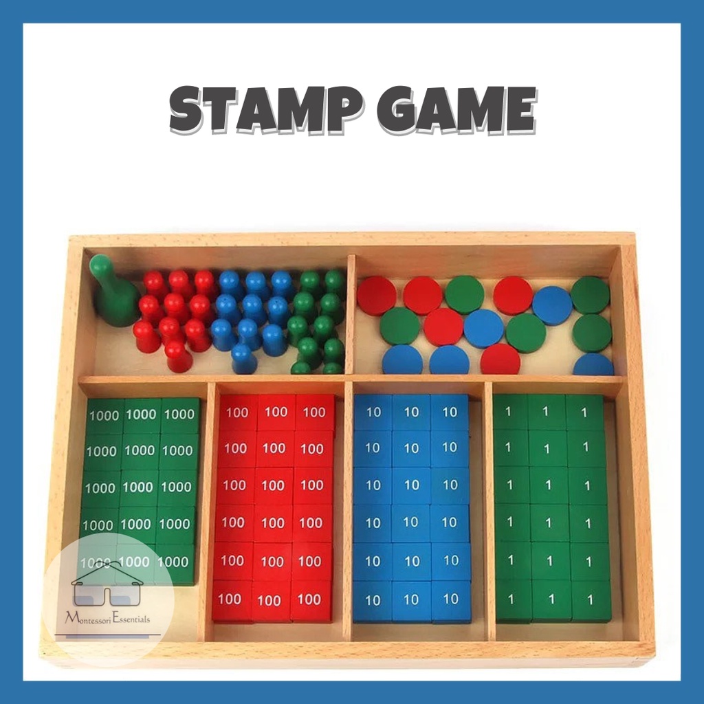 Montessori Stamp Game Mathematics Addition, Subtraction, Multiplication ...