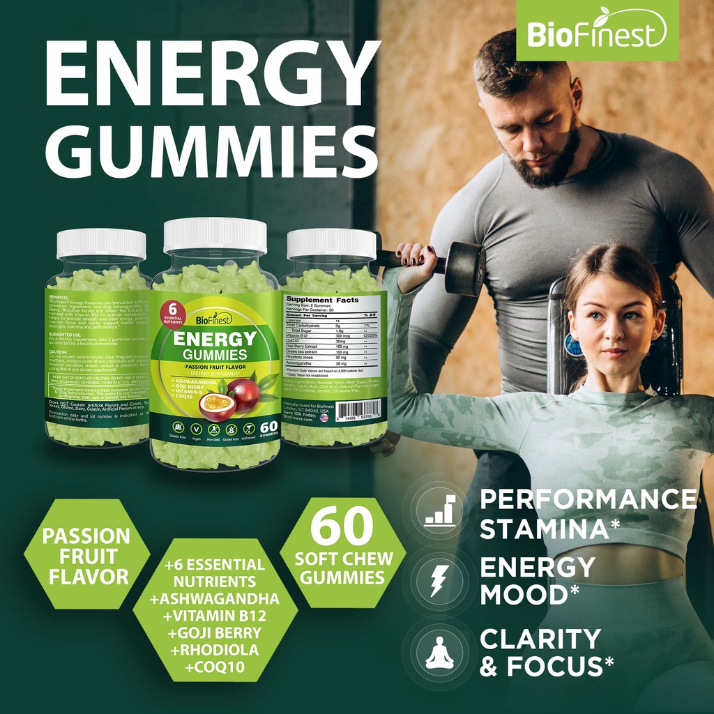 Biofinest Gummy Vitamin Supplement - Beauty Energy Sleep Metabolism Men ...
