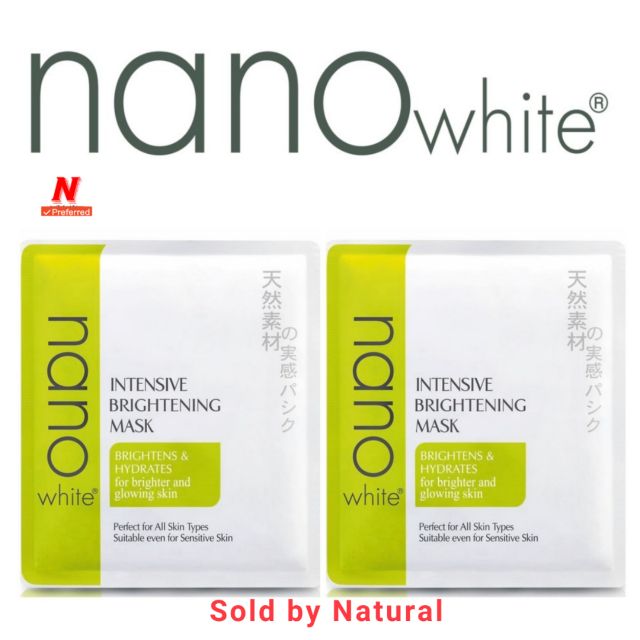 Nano White Intensive Brightening Mask 22ml ( 1 pack 2 pcs) | Shopee ...
