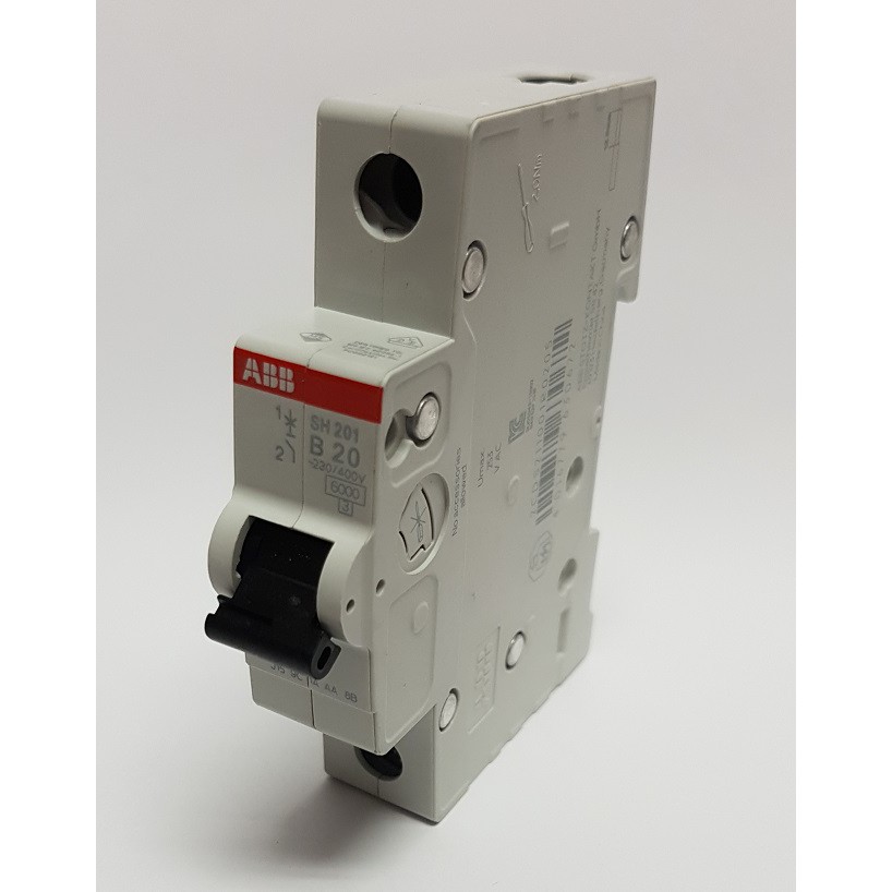 ABB MCB SH201-B20 6kA B Curve 20A 1Pole Miniature Circuit Breaker | Shopee Singapore