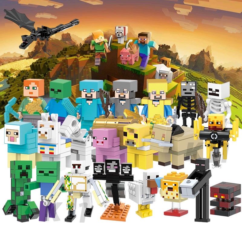 Minecraft Minifigure Mobs Minifigures Block Toys Compatible With LEGO ...