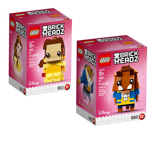 TANSH lego brickheadz 41595 BELLE+ 41596 BEAST bundle ( beauty and the ...