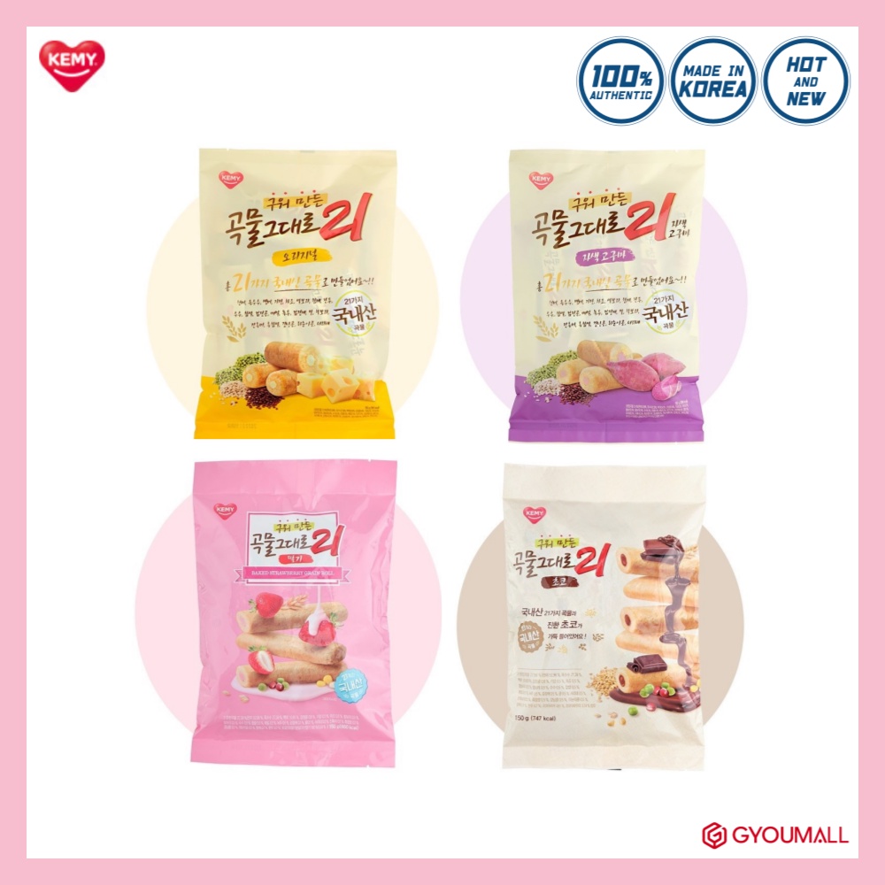 [KEMY] Grain Crispy Roll 21 Original / Purple sweet potato / Strawberry ...