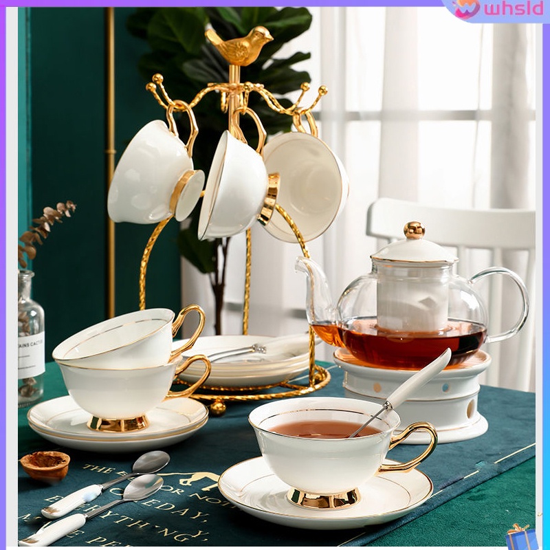 Storage hot European coffee cup and saucer set creative wrought iron ...