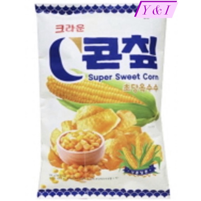 [Korean Snack] Crown Corn Chip Super Sweet Corn flavor 148g | Shopee ...
