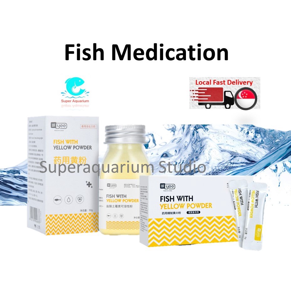 [YEE] Yellow Powder Fish Medicine, Japanese Powder For Rotten Body Tail ...