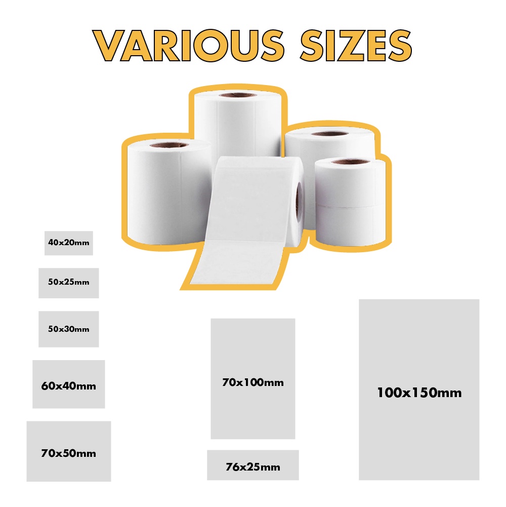 Waterproof Thermal Printer Label Paper for Waybill | Label Sticker /AWB ...