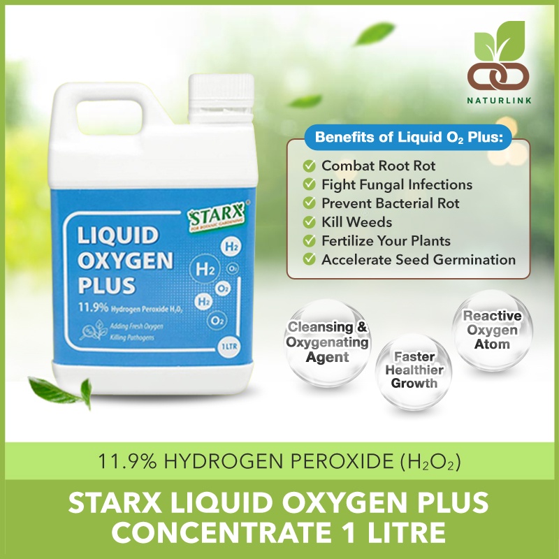 STARX Liquid Oxygen Plus Concentrate (1L) | Hydrogen Peroxide | 11.9% ...