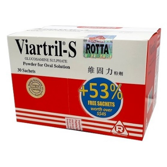 Viartril-S Glucosamine Sulphate Powder 30 + FREE 16 sachets | Shopee ...