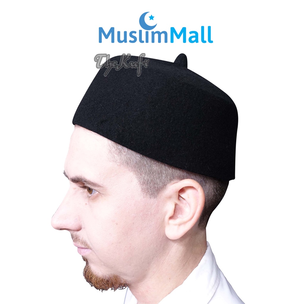 Thekufi Peci Tarbus Felt Wool Moroccan Black - Tarbus Fez Kufi | Shopee ...