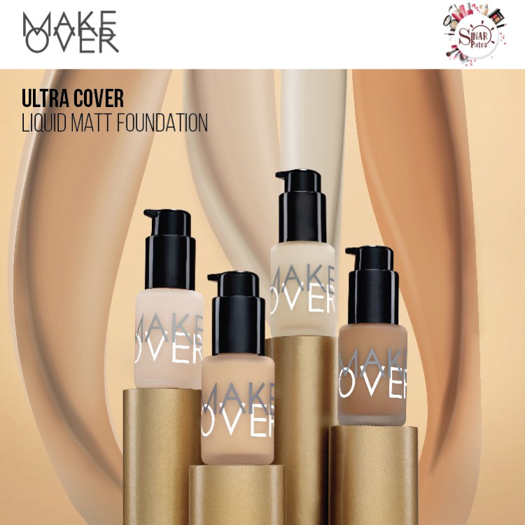 Make Over Ultra Cover Liquid Matte Foundation 33 ml (Satin) | Shopee ...