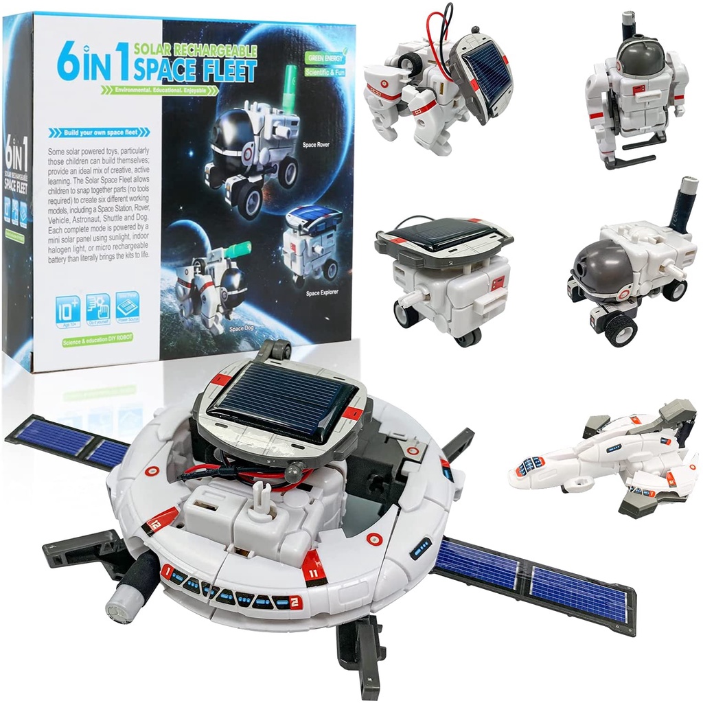 STEM Toys 6-in-1 Solar Robot Kits Space Astronauta Toys DIY Building ...