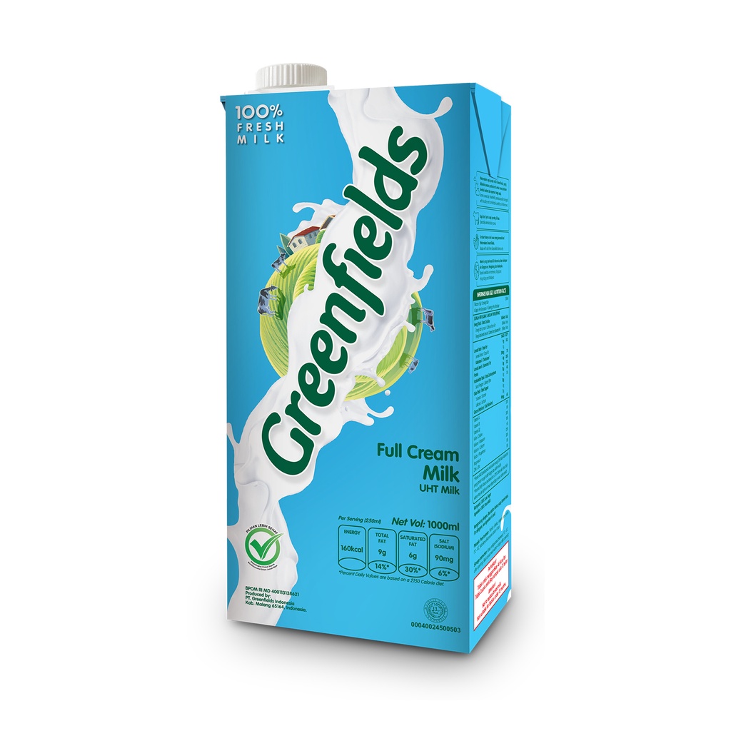 Greenfields UHT Full Cream Milk, 1L (Halal) (Halal) | Shopee Singapore