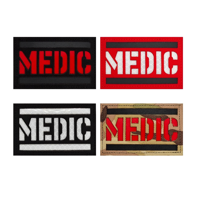 MEDIC Tactical Medical Badge Nurse ir Infrared Reflection Patch Nylon ...
