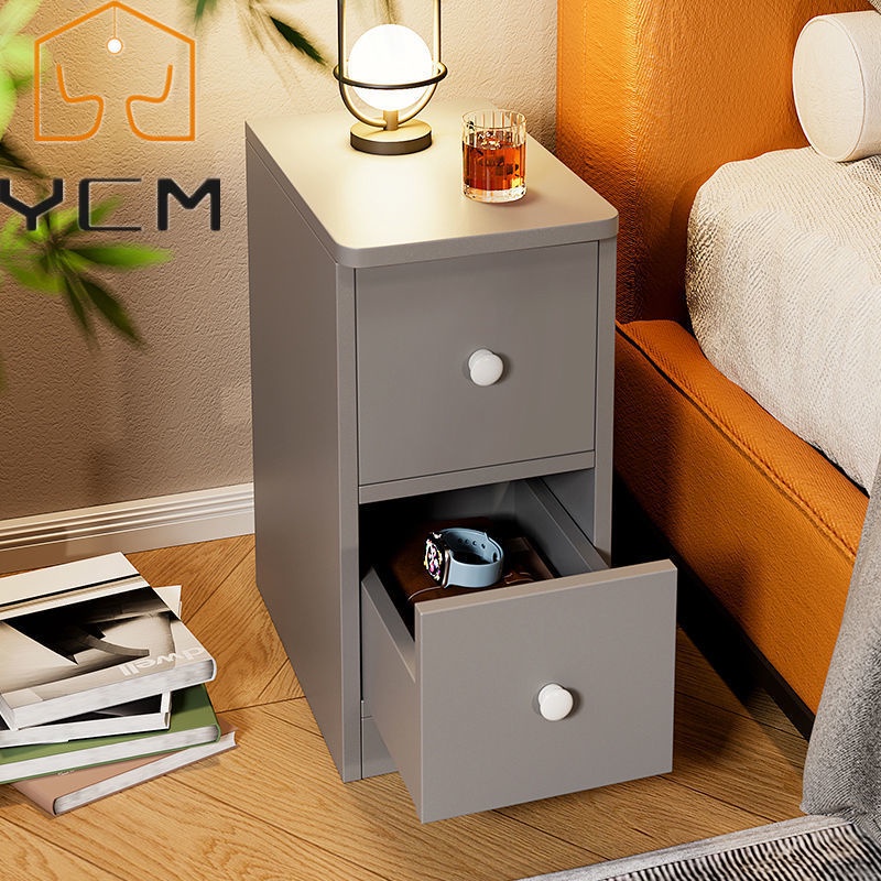 Ultra-narrow bedroom narrow bedside table storage cabinet ultra-thin ...