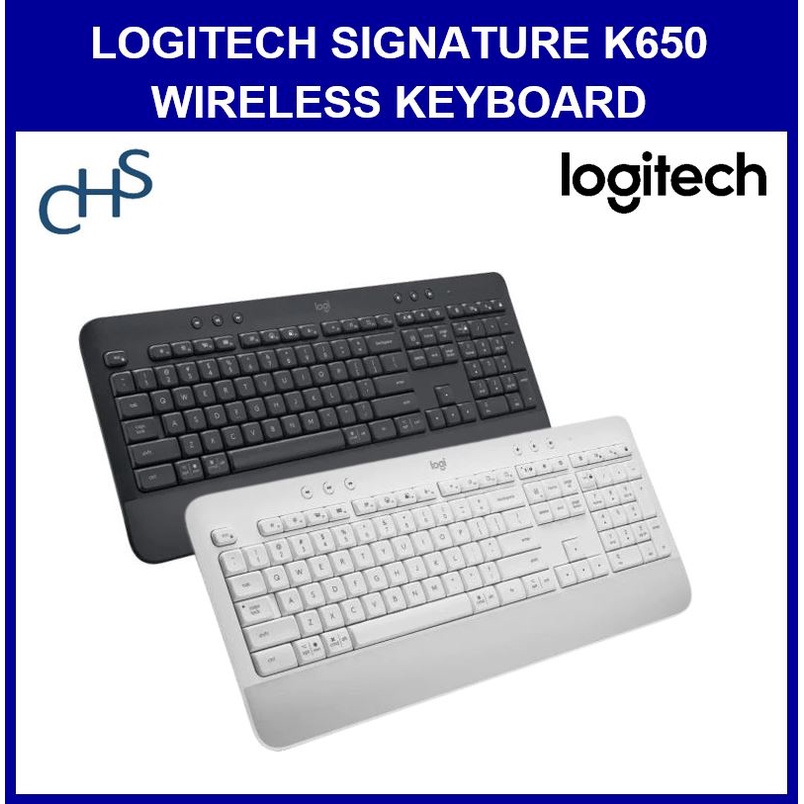 Logitech Signature K650 Comfort Wireless Keyboard Black White - 1 year ...
