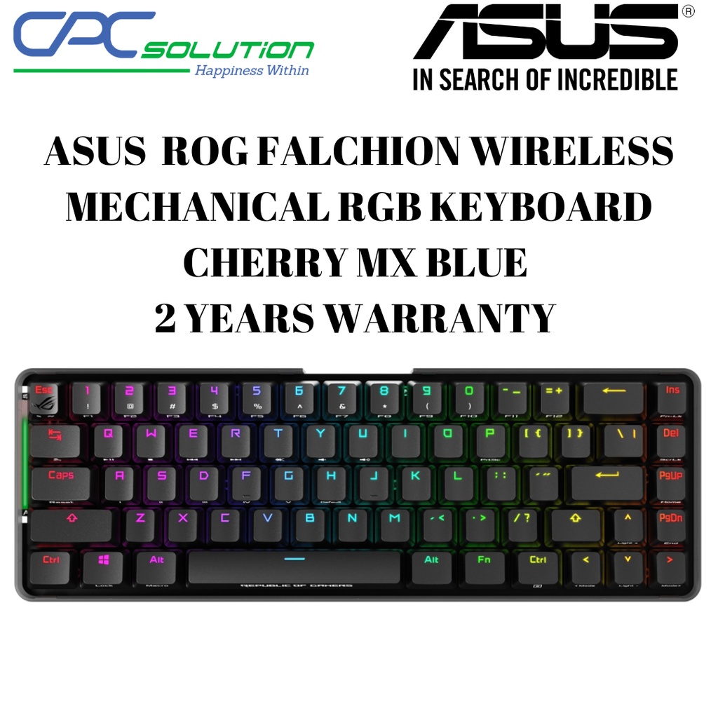 ASUS ROG FALCHION WIRELESS MECHANICAL RGB KEYBOARD CHERRY MX BLUE 2 ...