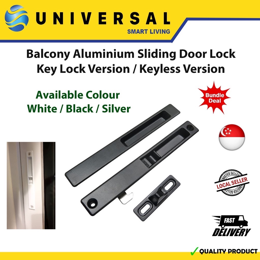 [SG SHOP SELLER] Balcony Aluminium Sliding Door Lock Key Lock Version ...