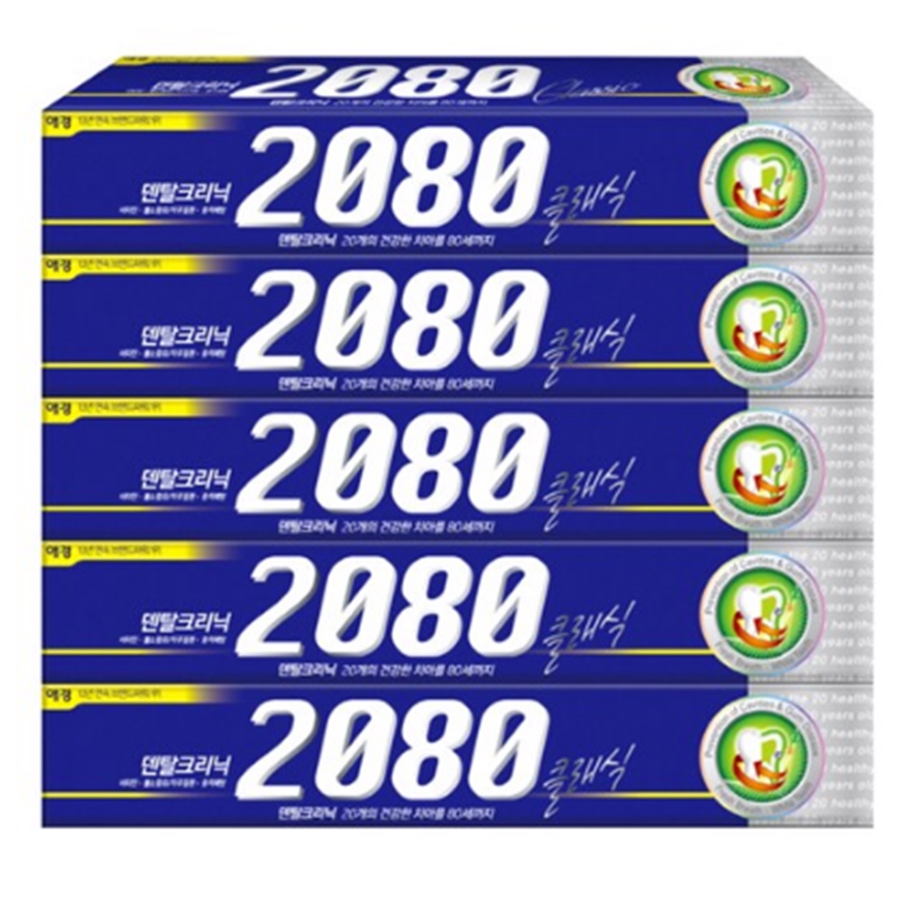 2080 dental Clinic Classic Toothpaste Made in Korea 170g x 5EA | Shopee ...