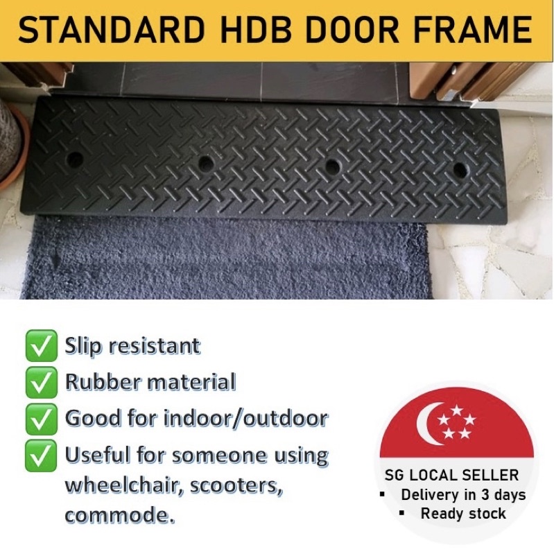 Plastic Rubber Ramp for HDB Wheelchair Commode Use | Shopee Singapore