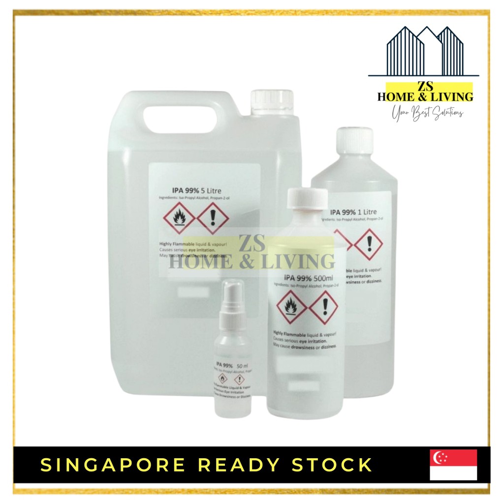 75% & 99.99% Pure Isopropyl Alcohol (IPA) | Shopee Singapore