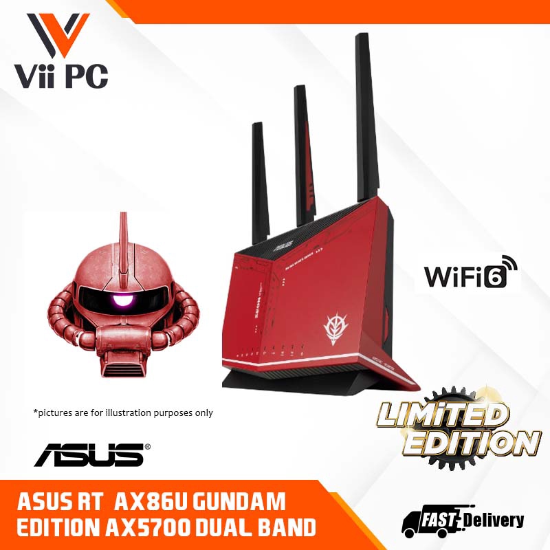 ASUS RT-AX86U GUNDAM EDITION AX5700 Dual Band WiFi 6 Gaming Router ...