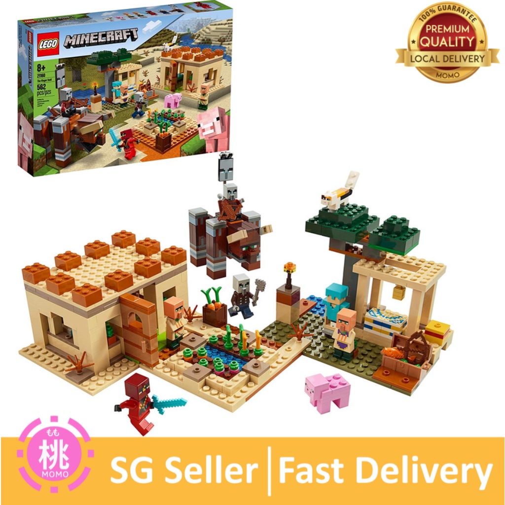 LEGO Minecraft The Villager Raid 21160 Building Toy Action Playset for ...