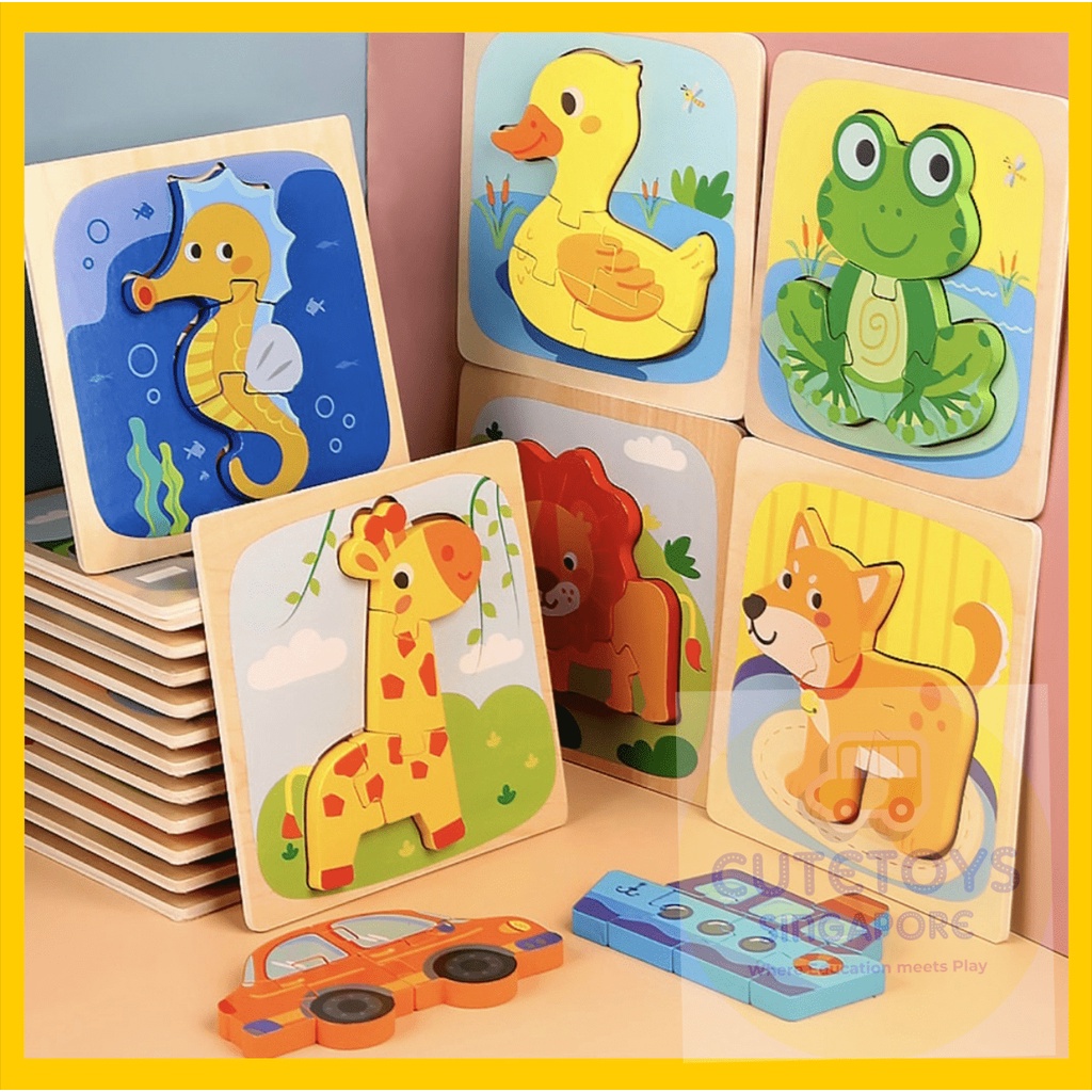 Children's Puzzle Grasp Board (Wooden Educational Puzzle) | Shopee ...
