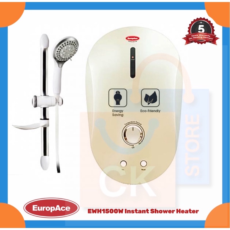 EuropAce EWH 1500W | EWH1500W Instant Shower Heater (5 Years Heating ...