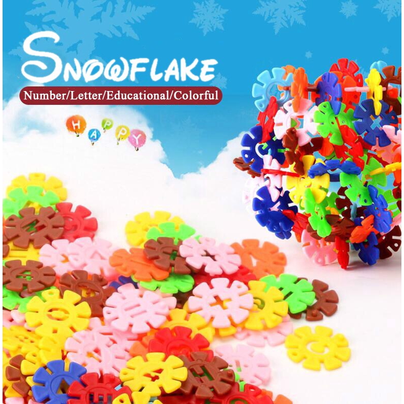 300/400/500Pcs 3D Puzzle Snowflake Building Creative Kids Flakes ...
