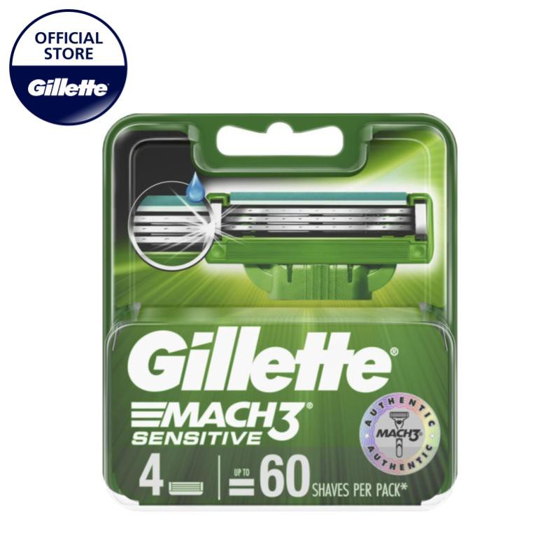 Gillette Mach 3 Sensitive Razor Blades 4/8 Cartridges Refills | Shopee ...