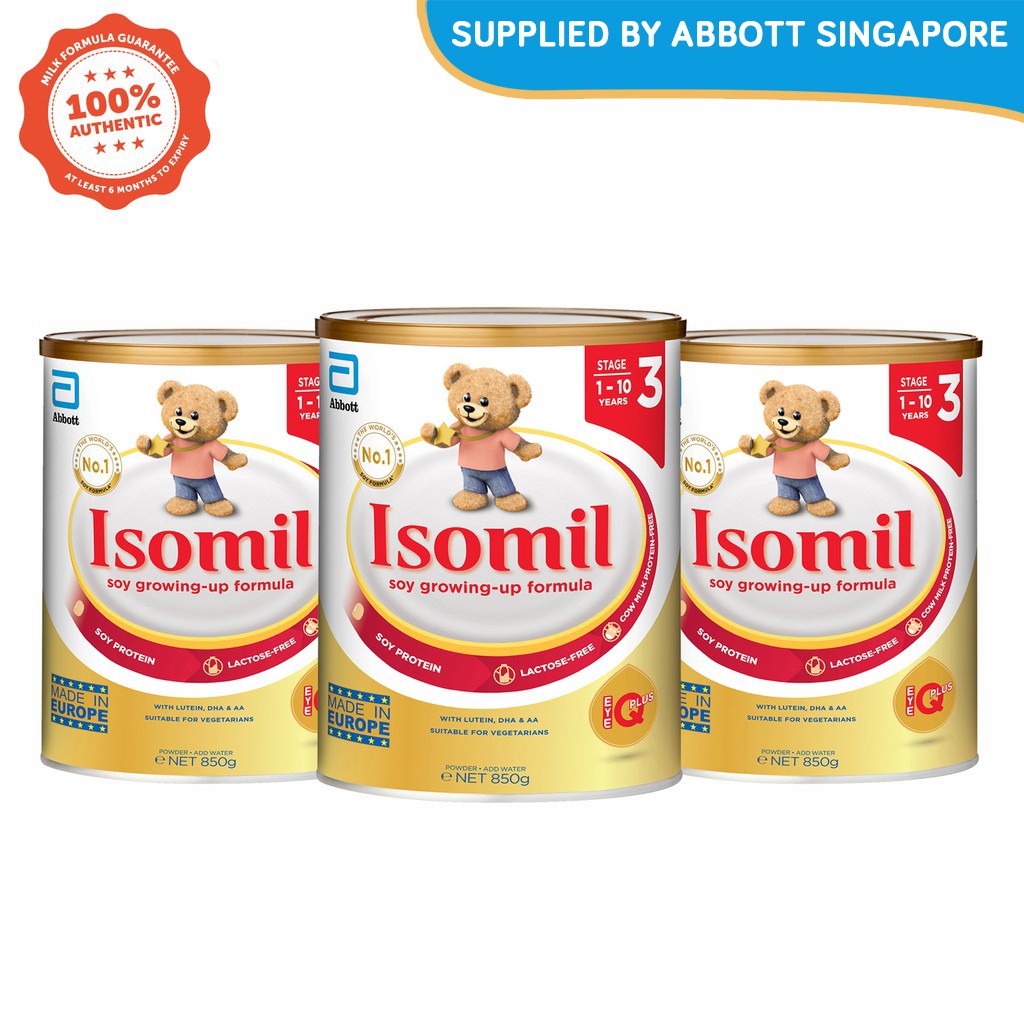 [Bundle of 3] Isomil® Soy Growing-up Formula Stage 3 850g (1 - 10 years ...