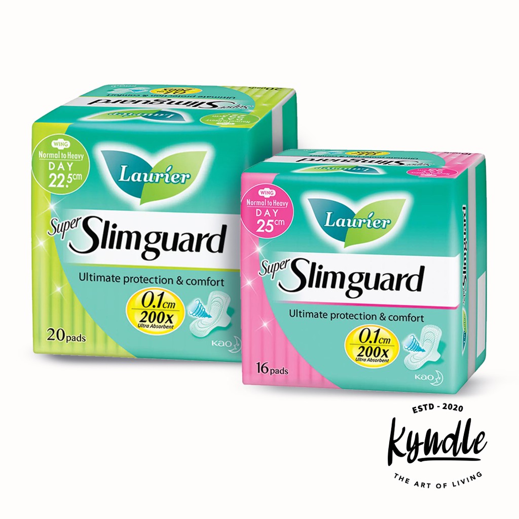 [Bundle + Gift] Laurier Super Slimguard Day Pad 22.5 cm/25 cm Twin Pack ...