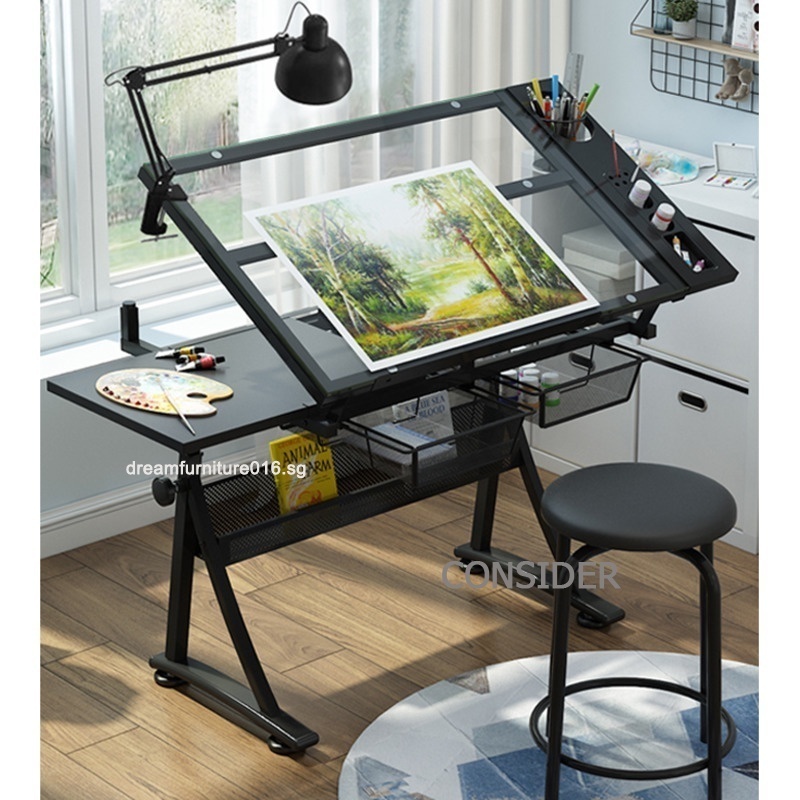 Drawing Table Art Craft Drawing Hobby Table Writing Studio Desk With ...