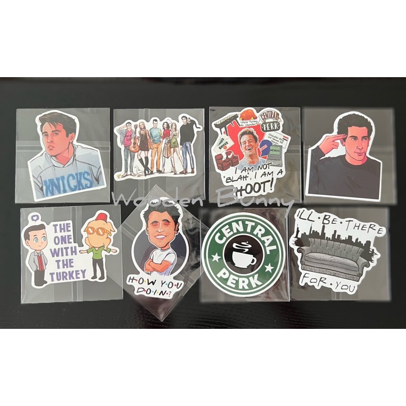 FRIENDS Sitcom stickers (set of 8pcs) | Shopee Singapore