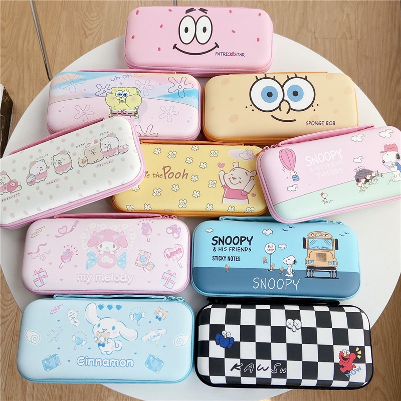 Cute Japan Cartoon Snoopy SpongeBob Travel Bag Carrying Case Protection ...