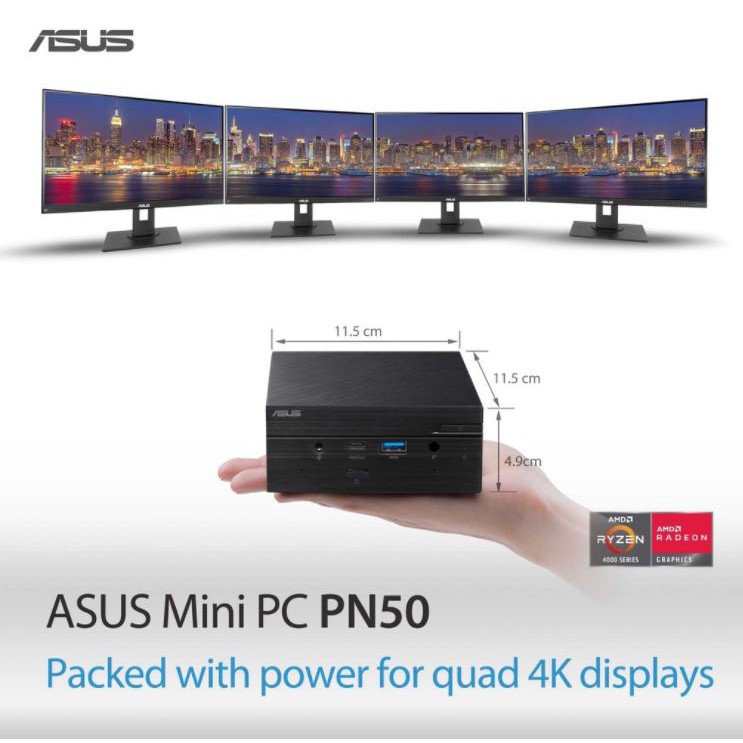 ASUS MINI PC PN50 [Free LIFETIME Office 2019] RYZEN 5 4500U | 8GB RAM ...