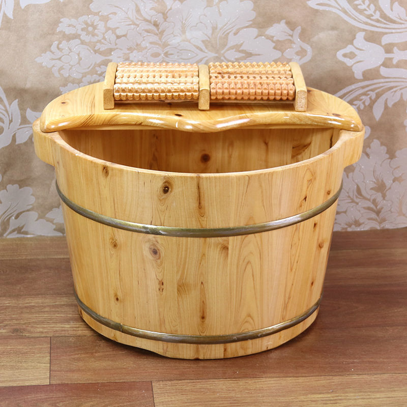 Foot spa wooden bucket / lignum cedrium / Wood Foot Spa Basin Wooden ...