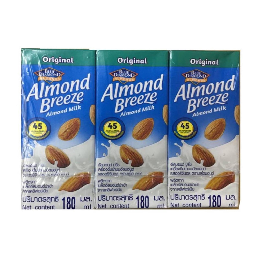 Blue Diamond Almond Breeze Almond Milk 3 X 180 ML | Shopee Singapore