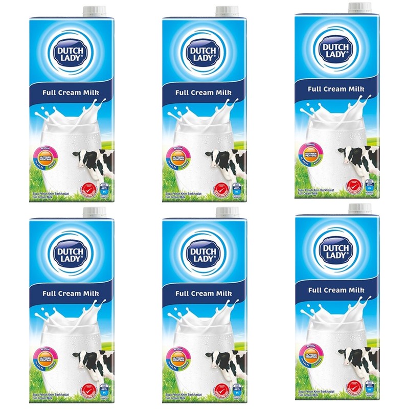 [Bundle of 6] Dutch Lady Full Cream Milk 1L | Shopee Singapore