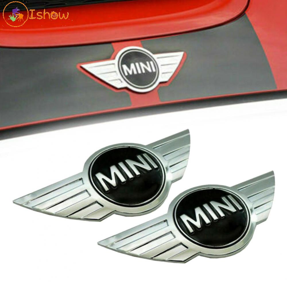 2X Mini Badge Logo Front Bonnet Chrome Hood Metal Sticker,Emblem Cooper ...