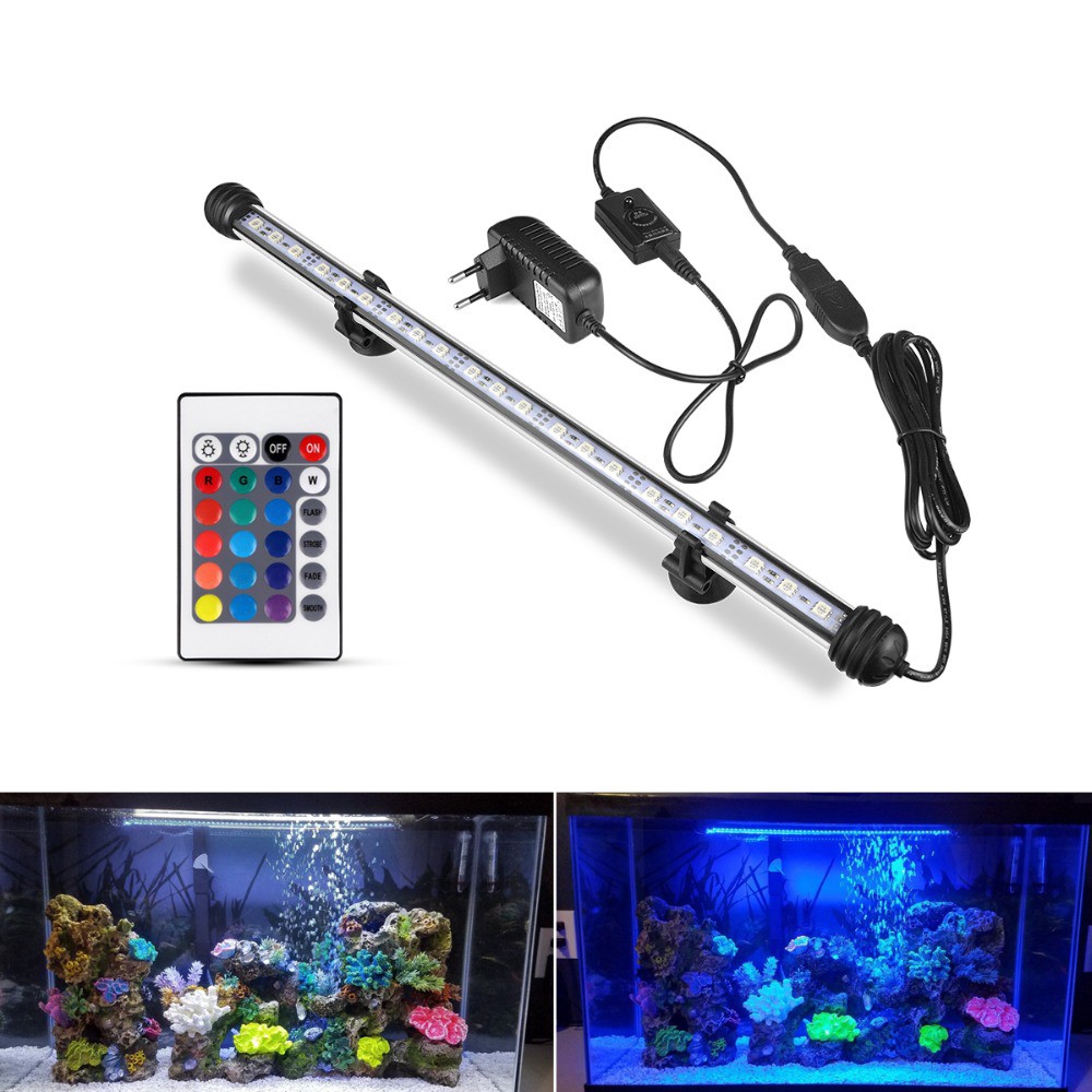 Aquarium LED Bar Light Waterproof Fish Tank Light 19/29/39/49CM Underwater Aquario Lamp ...