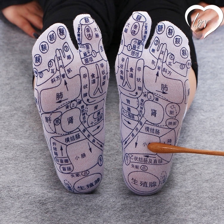 Foot massage socks acupuncture points pedicure acupoints meridians ...