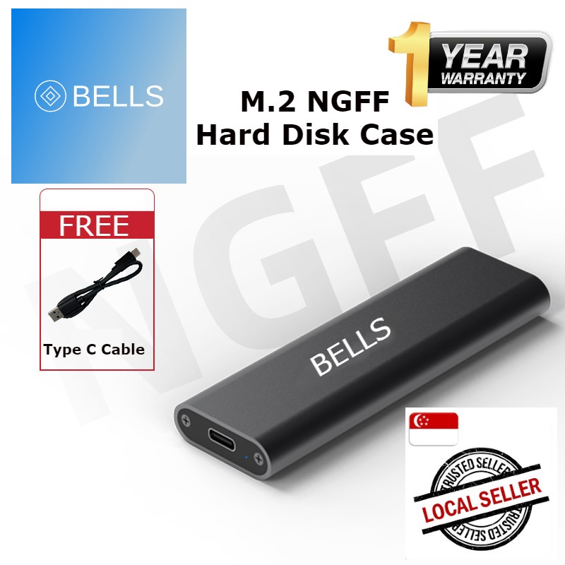 BELLS NGFF M.2 SSD Enclosure Casing, external ssd casing, portable ssd ...