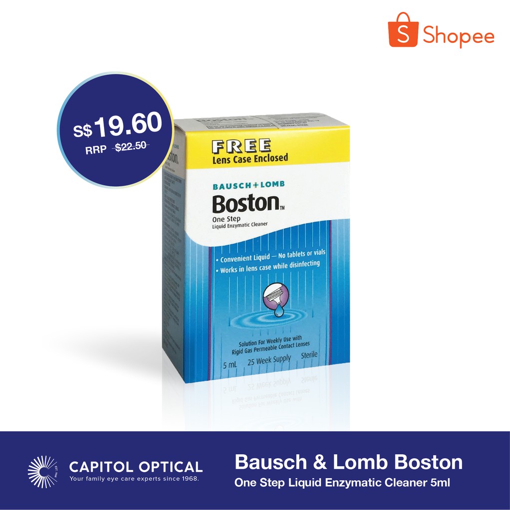 Bausch & Lomb Boston One Step Liquid Enzymatic Cleaner 5ml | Shopee ...